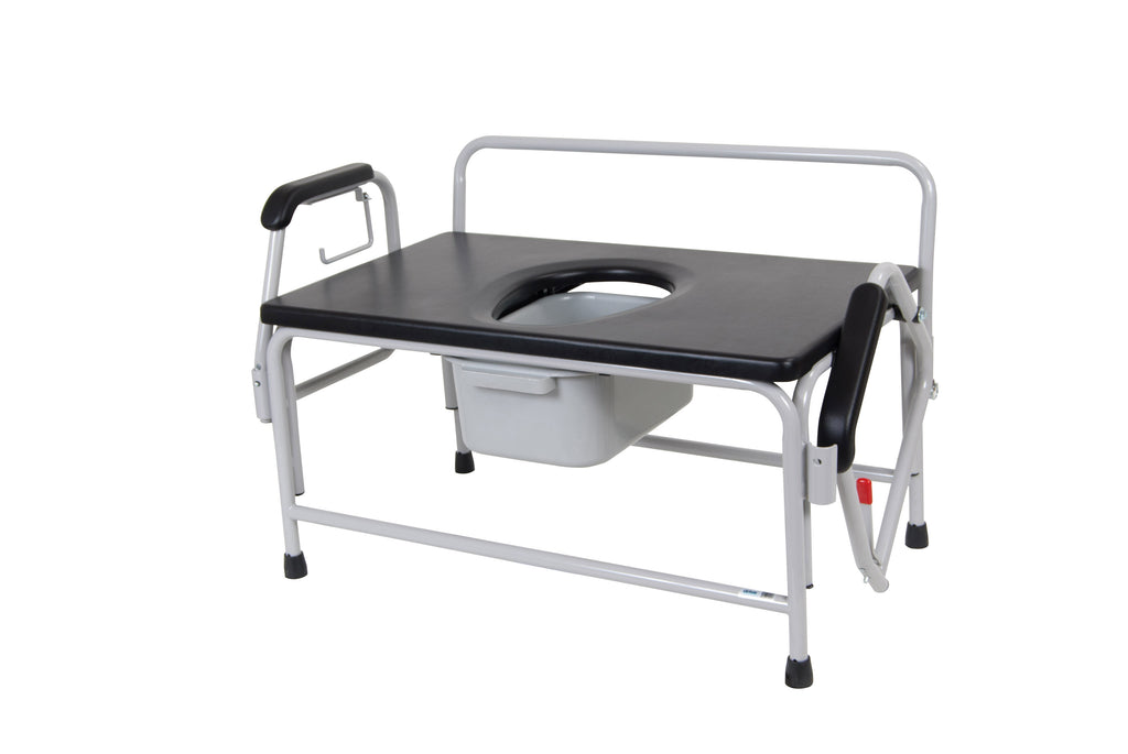 Drive Medical 11132-1 Bariatric Extra Wide Drop Arm Bedside Commode ...