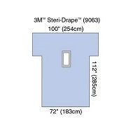 3M 3M9063 3M Steri-Drape Laparotomy/Laparoscopy Drapes 100" x 112 ...
