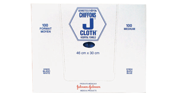 Johnson & Johnson H1624 J-Cloth Hospital Towels Large / Blue (30cm x 6 ...