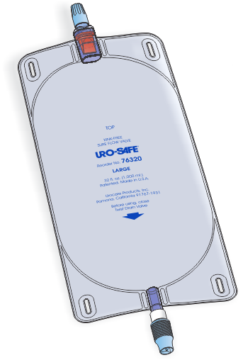 Urocare 76320 Uro-Safe Disposable Clear Vinyl Urinary Large Leg Bag, 3 ...