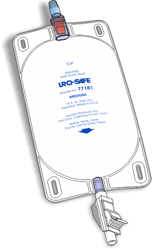 Urocare 77181 Uro-Safe Disposable Clear/White Vinyl Urinary Leg Bag Me ...