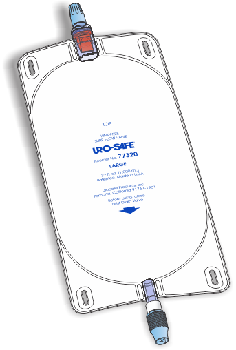 Urocare 77320 Uro-Safe Disposable Clear/White Vinyl Urinary Leg Bag La ...